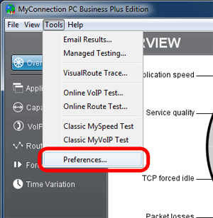 MyConnection PC - Preferences