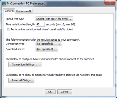 MyConnection PC - Preferences