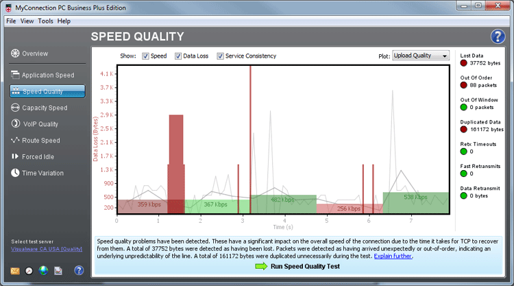 MyConnection PC - Speed Quality