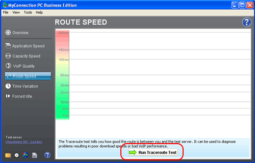 MyConnection PC - Route Speed